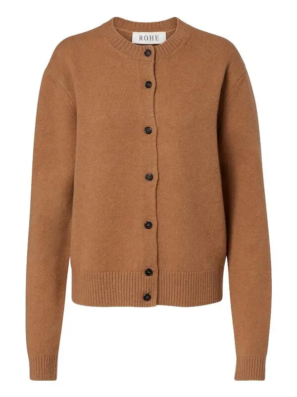 RÓHE Wool And Cashmere Cardigan - Brown