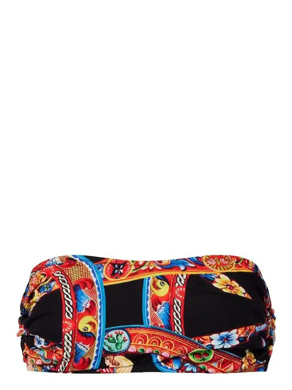 Dolce & Gabbana Carretto Print Bandeau Top - Multicoloured