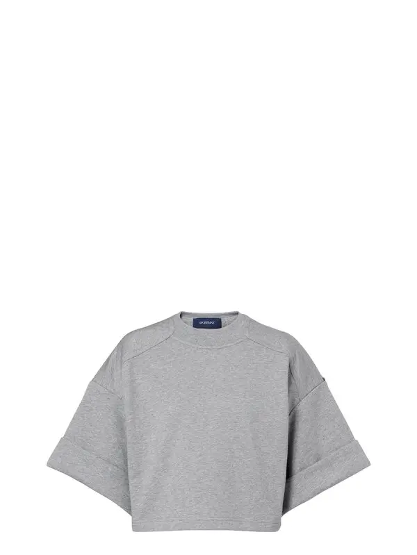 Sportmax Cotton-blend Jersey Sweatshirt - Grey