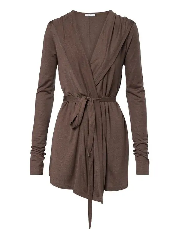 Max Mara Jersey Wrap Cardigan - Brown