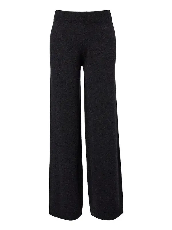 Jardin Des Orangers Virgin Wool And Cashmere Wide-leg Pants - Grey