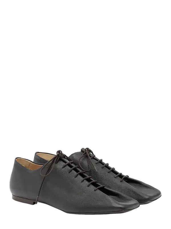 LEMAIRE Souris Leather Derby Shoes - Brown