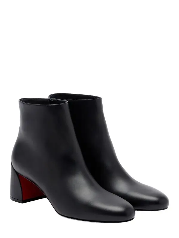 CHRISTIAN LOUBOUTIN Jane Leather Ankle Boots - Black
