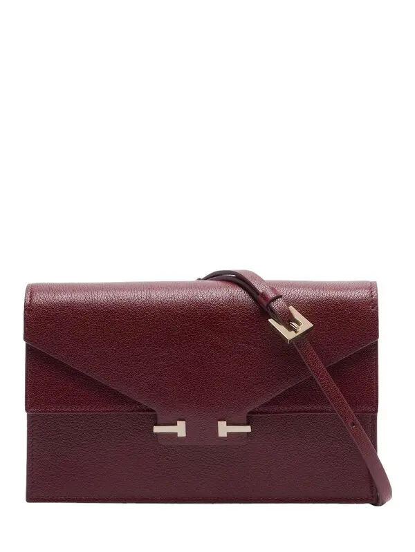 TOM FORD Aube Mini Leather Crossbody Bag - Red