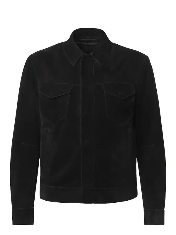 TOM FORD Suede Bomber Jacket - Black