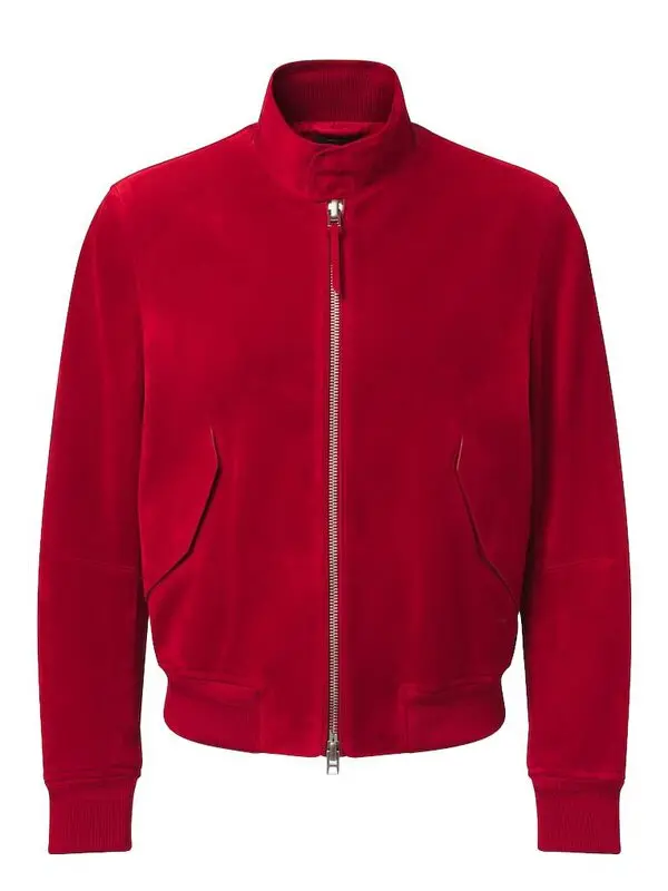 TOM FORD Suede Jacket - Red