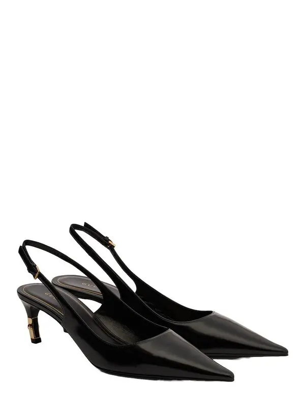 Gucci Eva Leather Slingback Pumps - Black