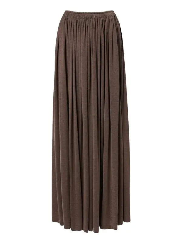 Max Mara Jersey Maxi Skirt - Brown