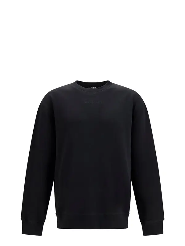 Balmain Embroidered Logo Crewneck Sweatshirt - Black