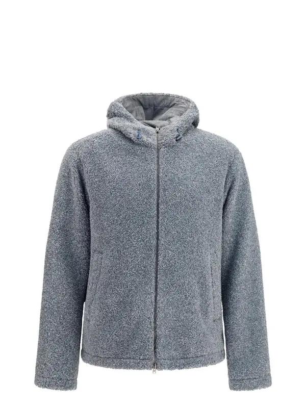 Herno Teddy-effect Hooded Jacket - Gray
