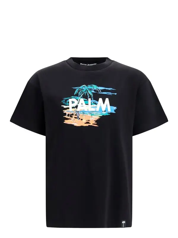 Palm Angels Palm Island T-shirt - Black