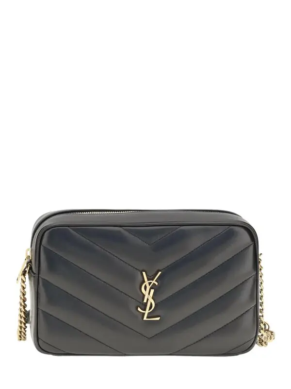 Saint Laurent Loulou Matelassé Leather Camera Bag - Black