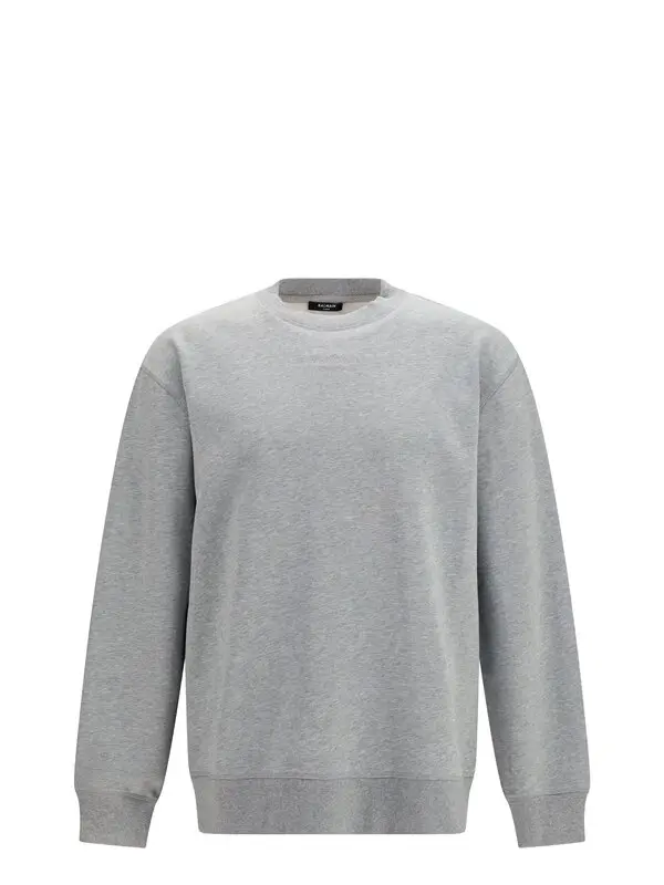 Balmain Embroidered Logo Crewneck Sweatshirt - Gray