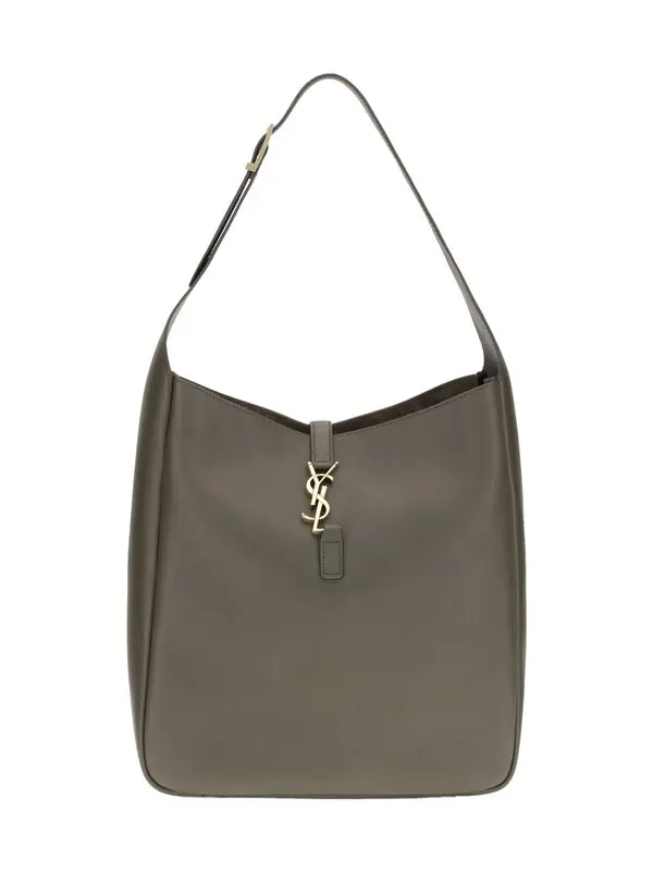 Saint Laurent Le 5 À 7 Grained Leather Shoulder Bag - Green