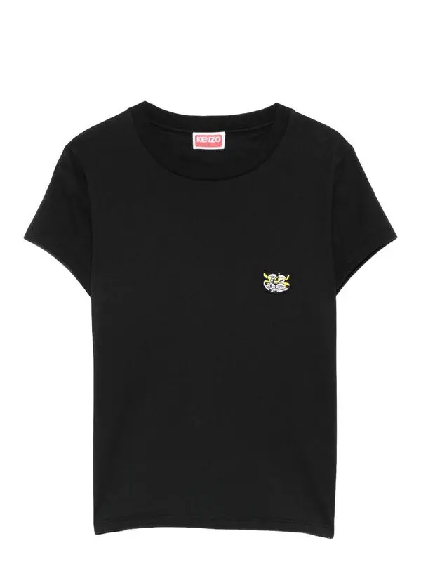 Kenzo Embroidered Cotton T-shirt - Black