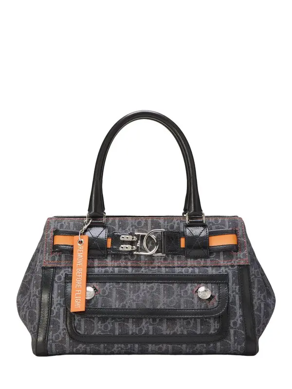 Dior Trotter Denim Flight Handbag - Blue
