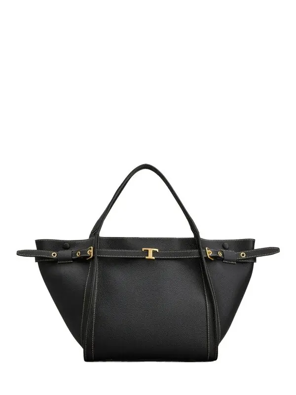 TOD'S Small Leather Shopping Bag - Black