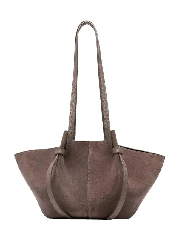 Yuzefi Twisted Handle Shoulder Bag - Brown
