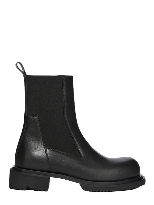 Rick Owens Bogun Leather Chelsea Boots - Black
