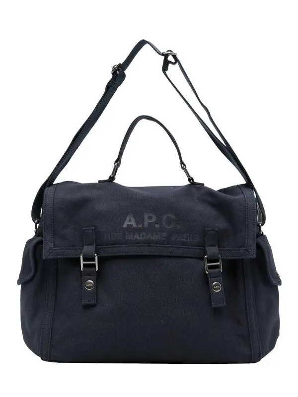 A.p.c. Satchel Bag With Logo Print - Blue