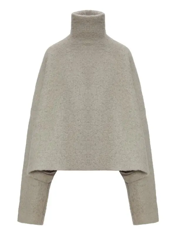 Rick Owens Jumbo Turtleneck Sweater - Cream