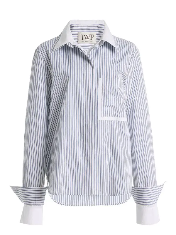TWP Double Layer Boyfriend Shirt - Stripe