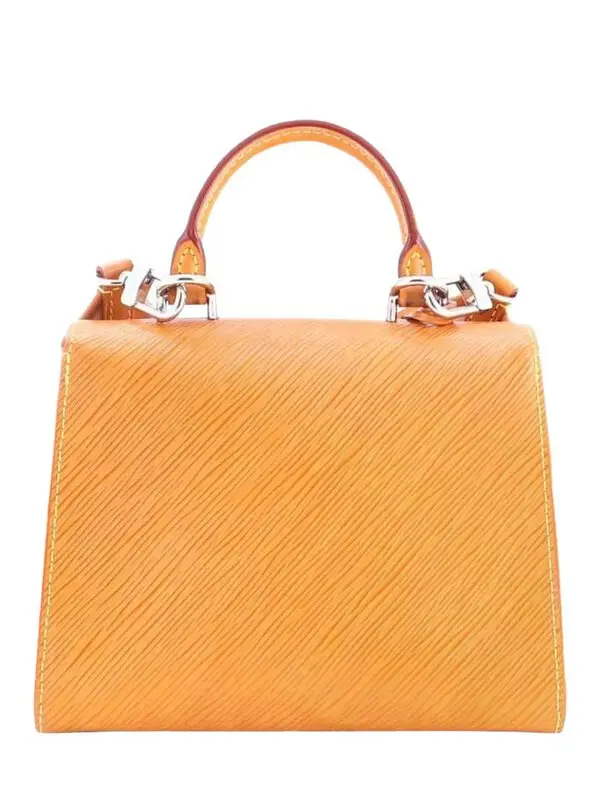 LOUIS VUITTON Cluny Top Handle Bag Epi Leather Mini Satchel - Brown