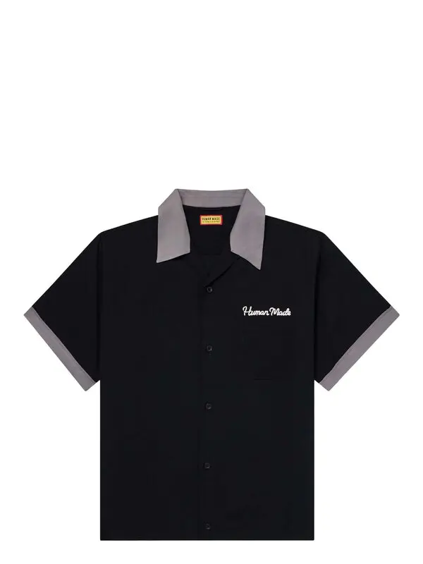 HUMAN MADE Logo-embroidered Poplin Shirt - Black