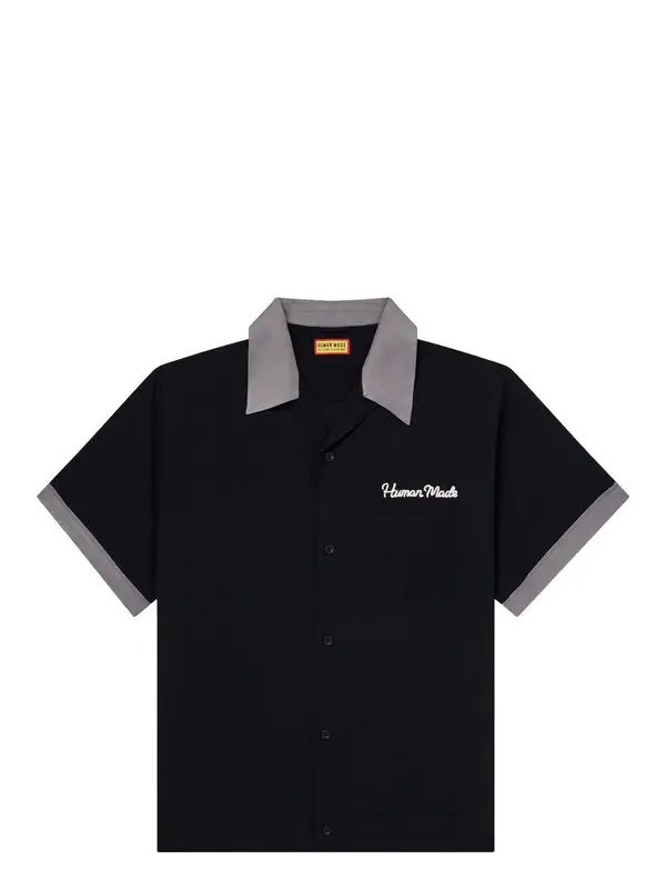 HUMAN MADE Logo-embroidered Poplin Shirt - Black