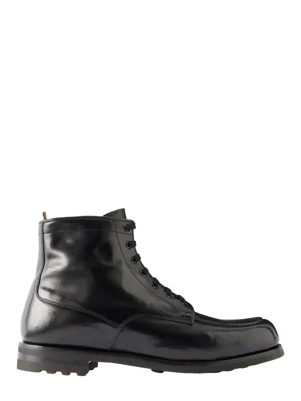 Officine Creative Balata Flexi 002 Leather Lace-up Boots - Black