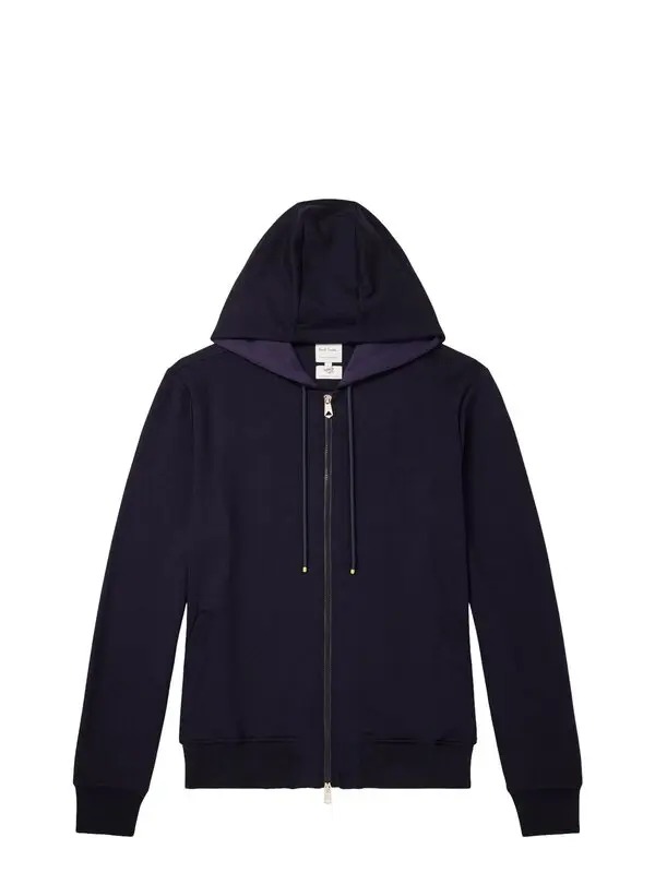 Paul Smith Lyocell-blend Zip-up Hoodie - Blue