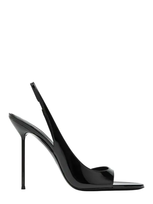Paris Texas Patent Leather Slingback Sandals - Black