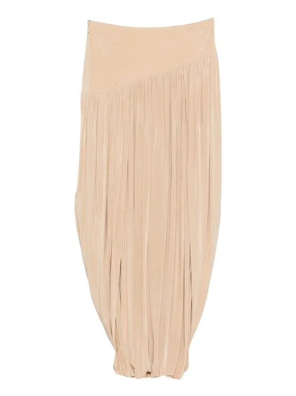 FERRAGAMO Asymmetric Draped Maxi Skirt - Cream