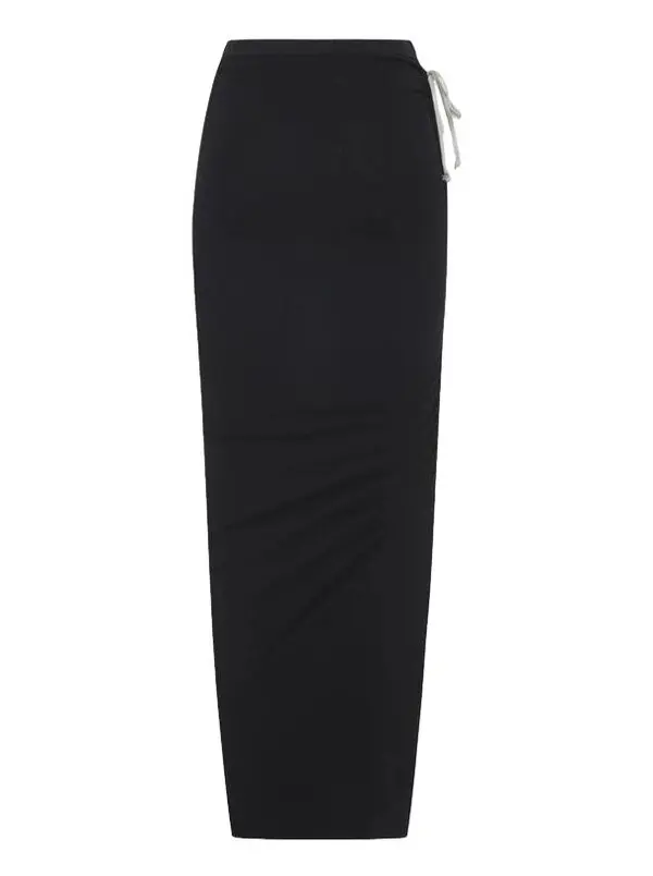 Rick Owens Elasticated Waistband Pencil Skirt - Black