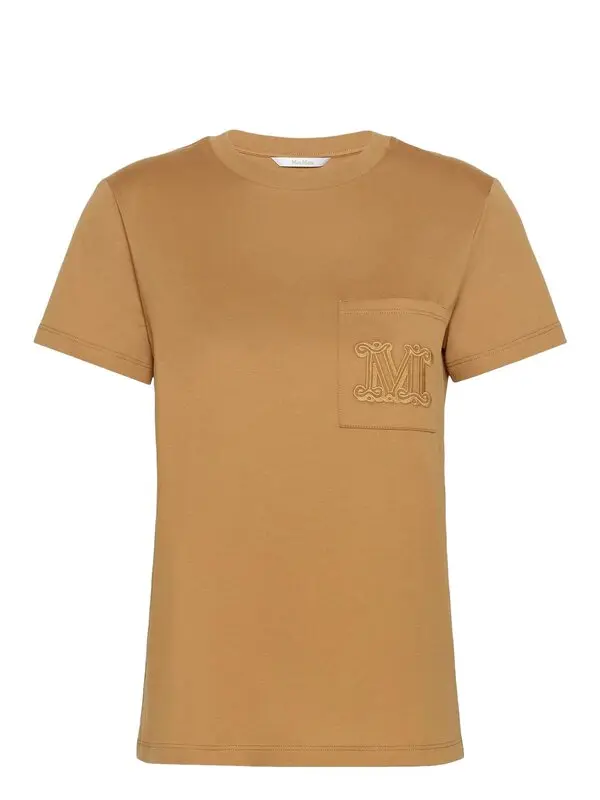 Max Mara Monogram Cotton T-shirt - Multicolor