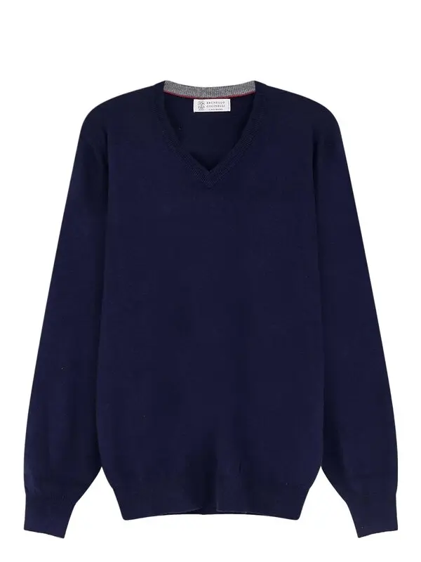 Brunello Cucinelli Cashmere V-neck Sweater - Multicolor