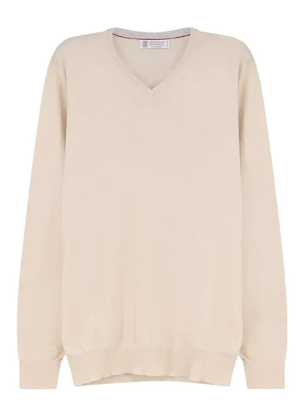 Brunello Cucinelli V-neck Cashmere Sweater - Multicolor