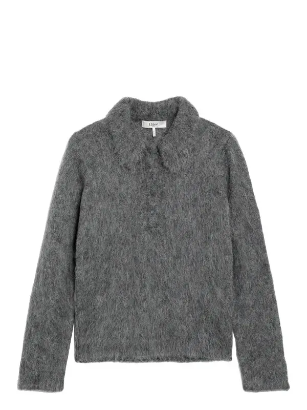 Chloé Alpaca-blend Cardigan - Gray