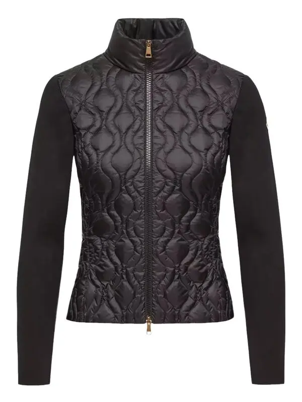 Moncler Cotton Padded Cardigan - Black