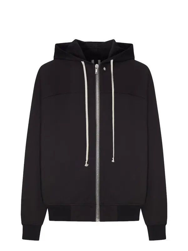 Rick Owens Windbreaker Hoodie With Zip - Black