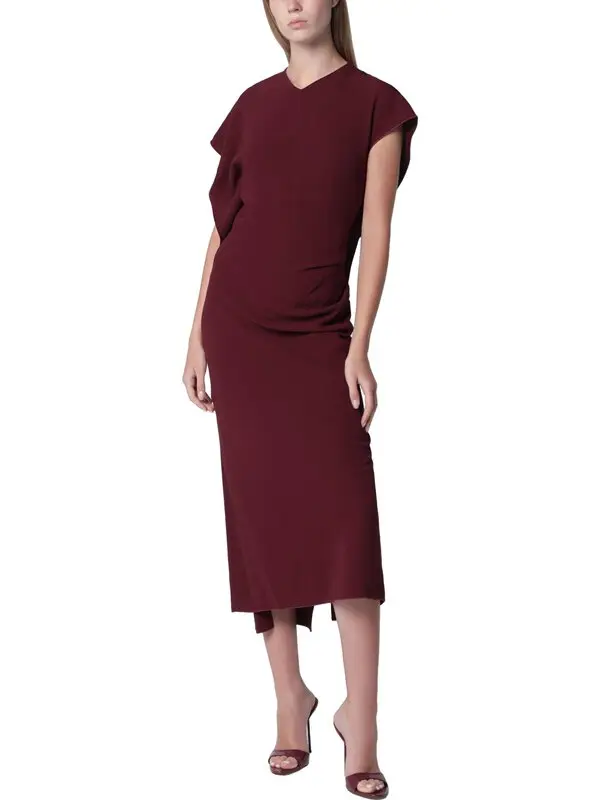 Victoria Beckham Stretch Cady Ankle-length Dress - Red