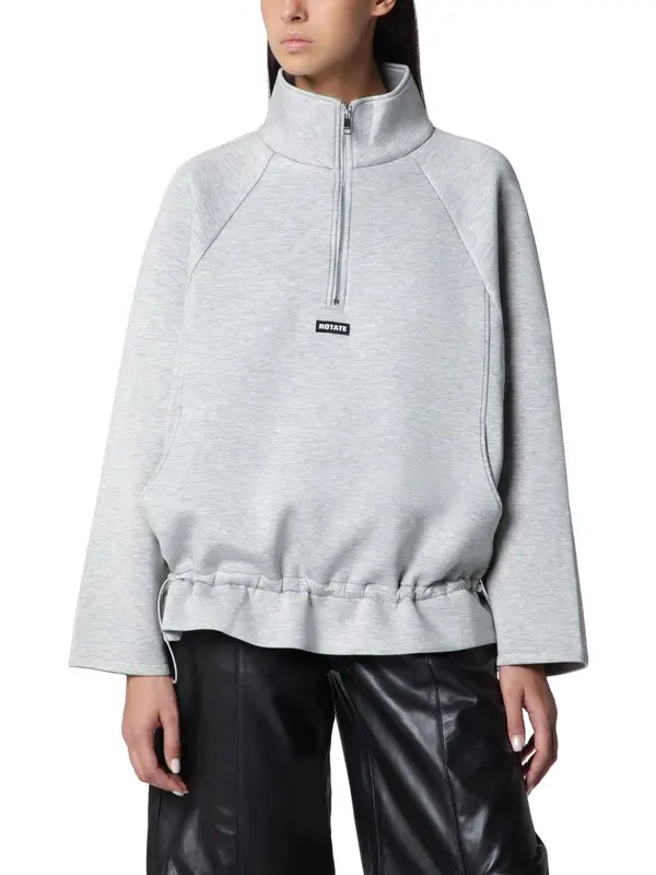 ROTATE BY BIRGER CHRISTENSEN Half Zip Jacket - Gray
