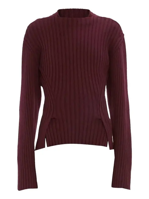 Victoria Beckham Ribbed Merino Wool Jumper - Multicolor