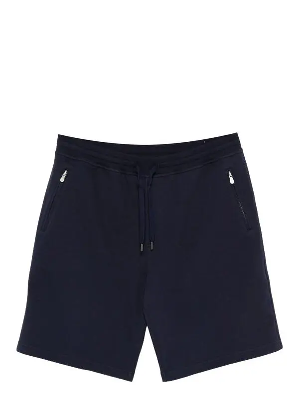 Brunello Cucinelli Dark Cotton Blend Bermuda Shorts - Blue