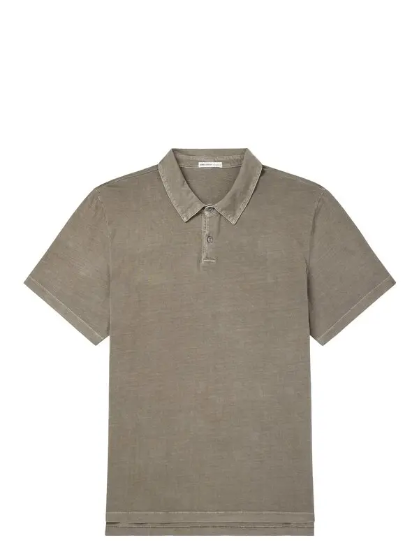 JAMES PERSE Supima Cotton-jersey Polo Shirt - Green