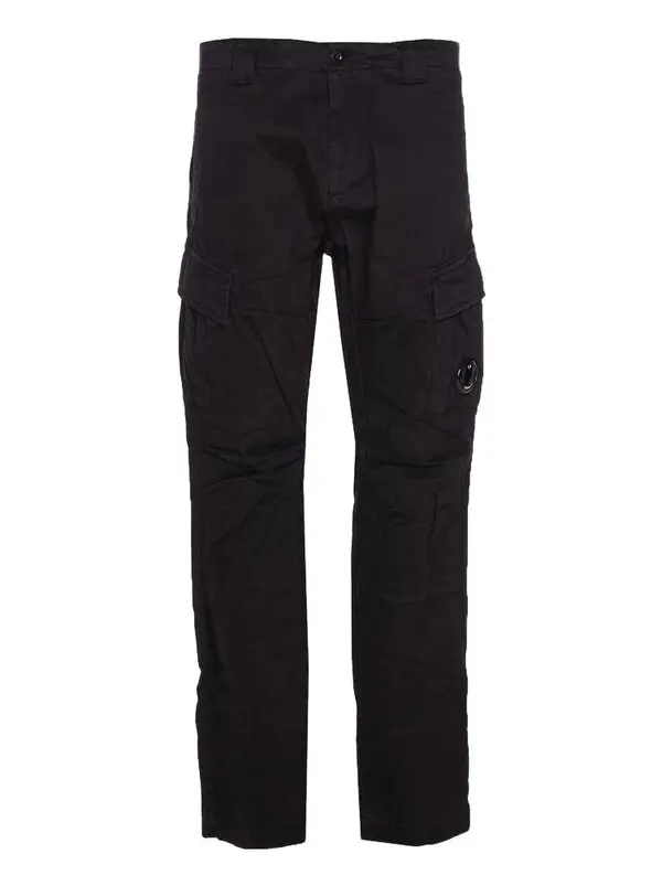 C.P. COMPANY Cotton Blend Cargo Trousers - Black