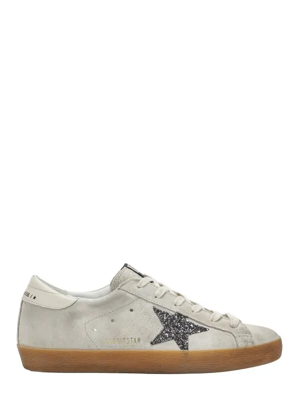 GOLDEN GOOSE Super-star Sneakers With Glitter Star - Cream