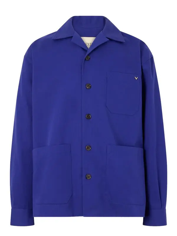 Valentino Garavani Vgold Cotton Shirt - Blue