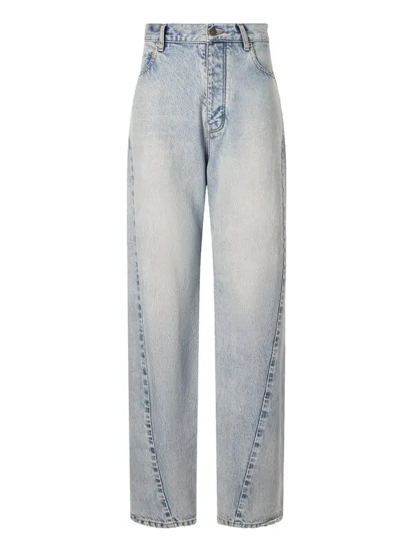 Balenciaga Twisted Seam Straight-leg Jeans - Blue