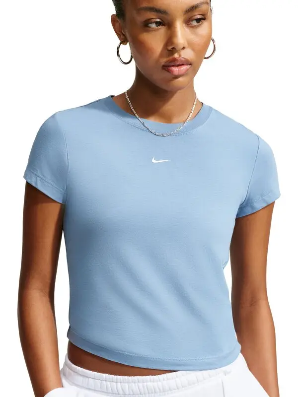 Nike Chill Knit Cropped T-shirt - Blue